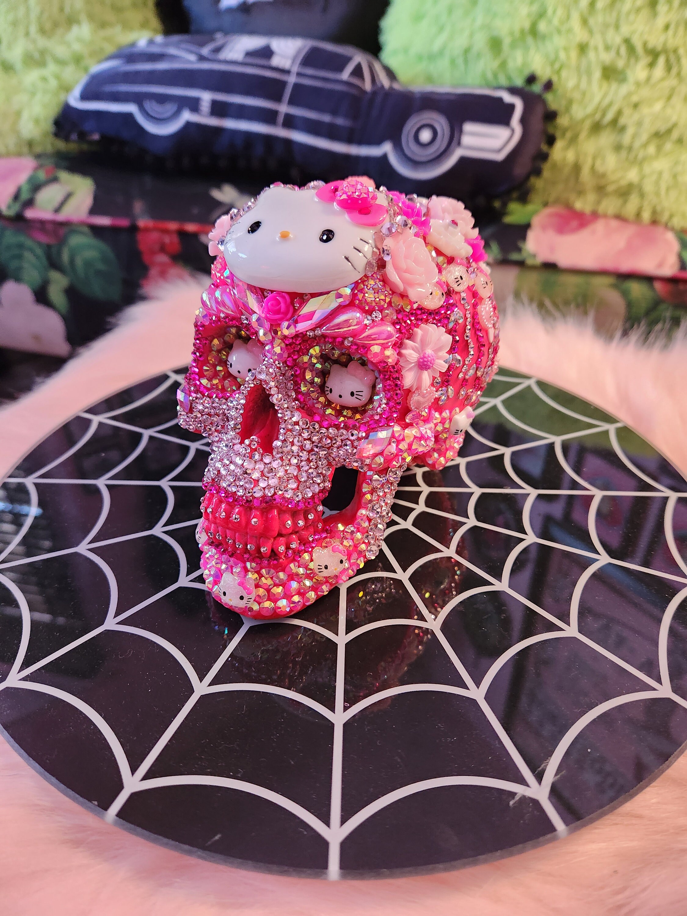 Inspired by Hand-made Hello Kitty Kawaii Style Skull Handmade - Etsy