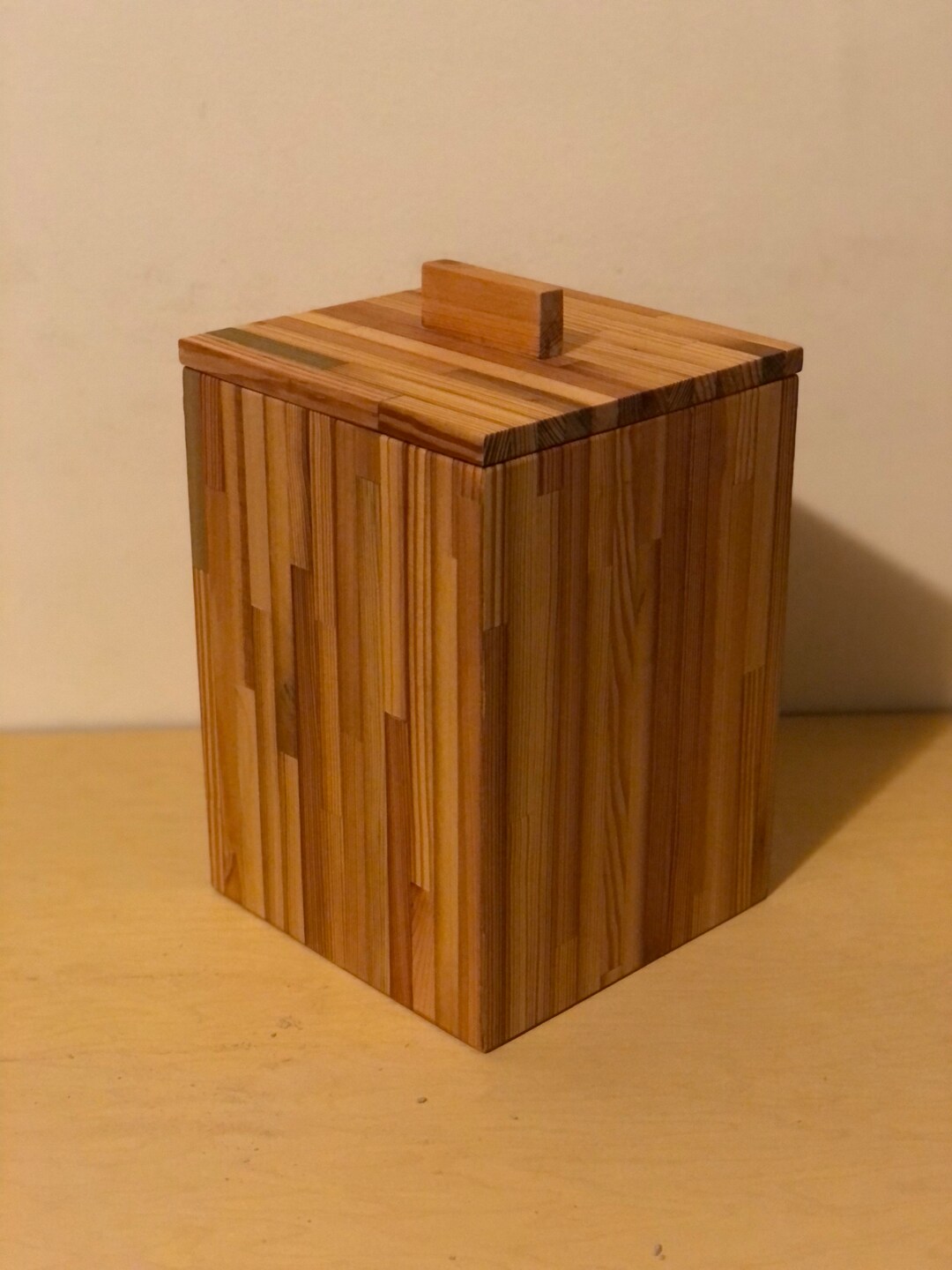 Trash Can With Lid Reclaimed Wood Office, Bathroom, Bedroom, Kitchen ...