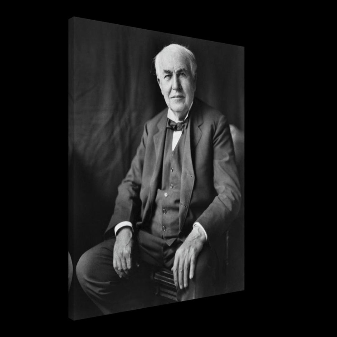Thomas A. Edison - Canvas Print Portrait - Etsy