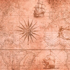 Antique Maps Digital Paper, Vintage Maps, World Map Scrapbook Paper ...