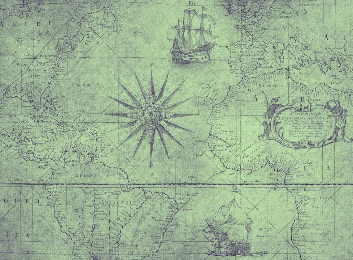 Antique Maps Digital Paper, Vintage Maps, World Map Scrapbook Paper ...