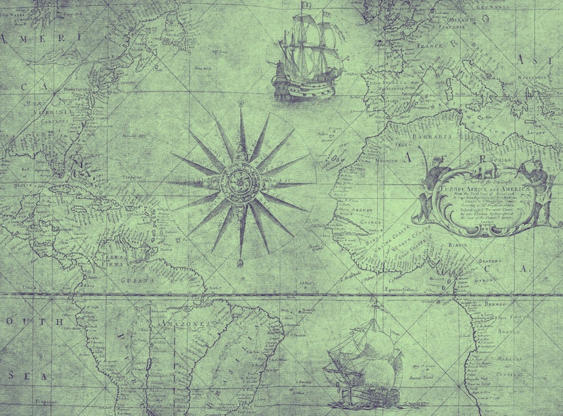 Antique Maps Digital Paper, Vintage Maps, World Map Scrapbook Paper ...