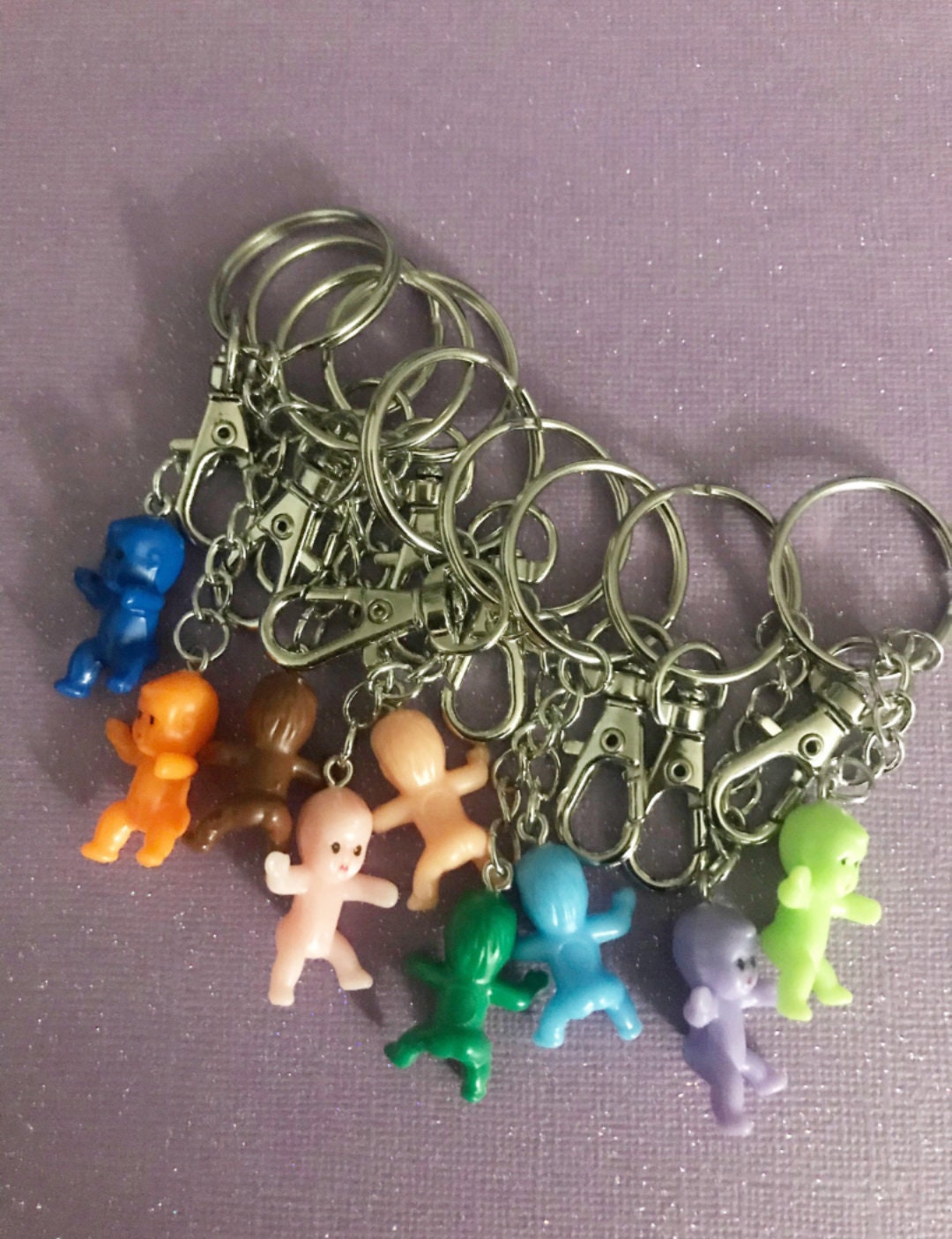 Plastic Mini Baby Keychain - Etsy