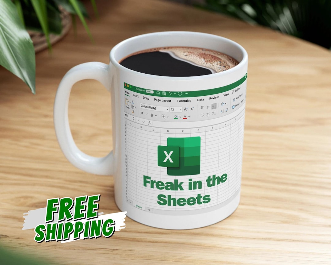 Freak in the Sheets 11oz Coffee Mug Unique Excel Themed Ceramic Cup for ...