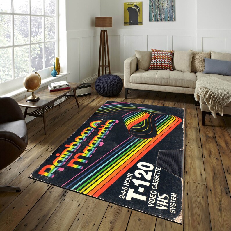 Buy Vhs Case Rug-vhs Tapes, Vhs Box-vhs Nostalgic-retro Art-classic ...