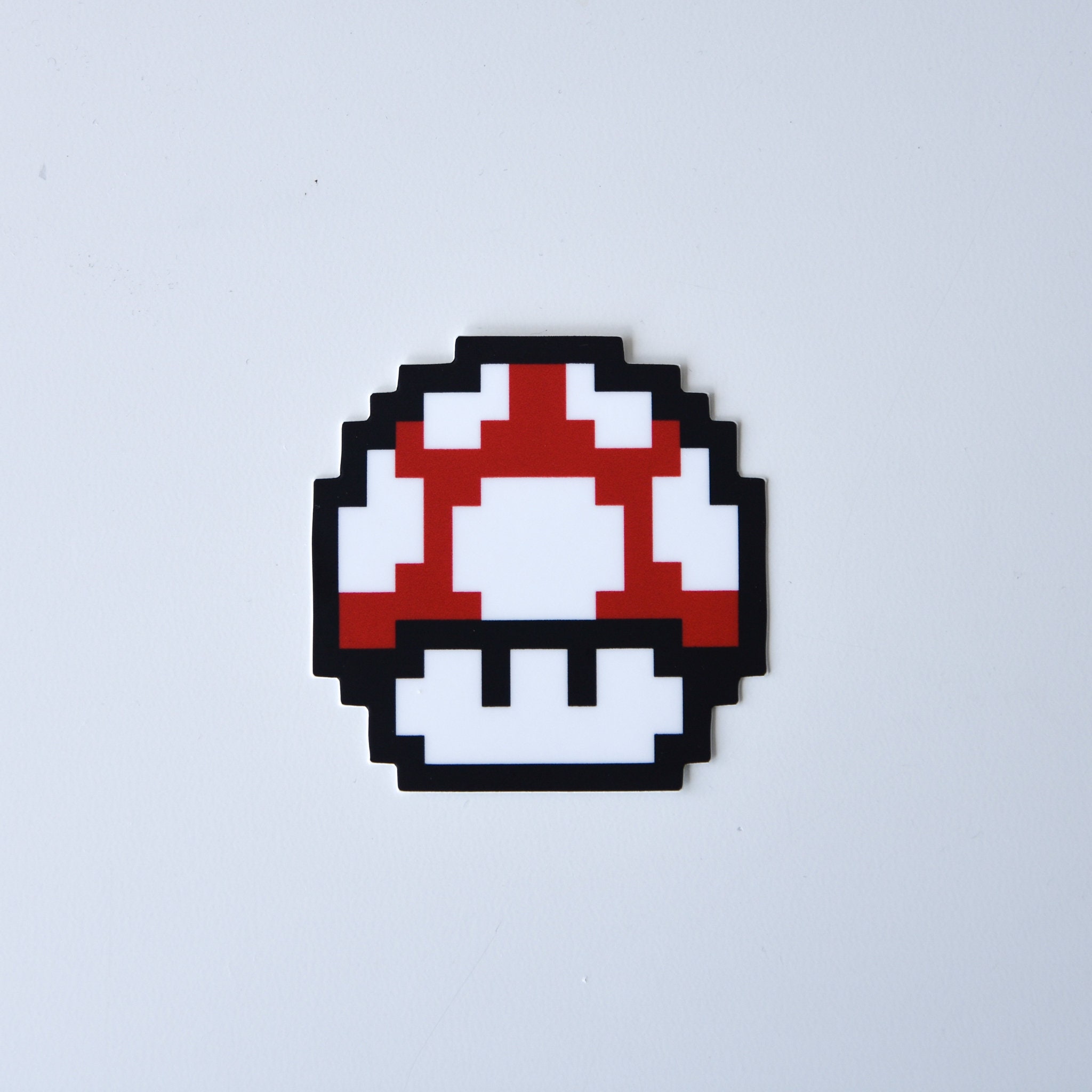 Nintendo Mario Mushroom Sticker 8 Bit Video Game - Etsy