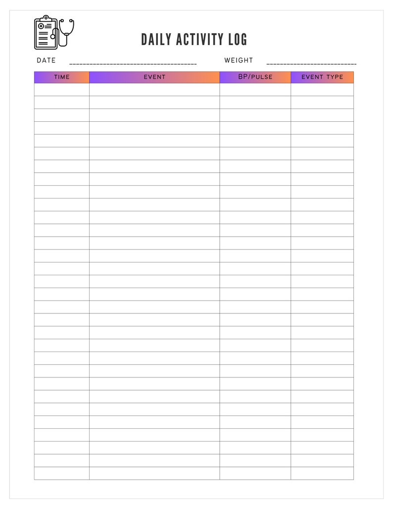 Caregiver Communication Log - Etsy