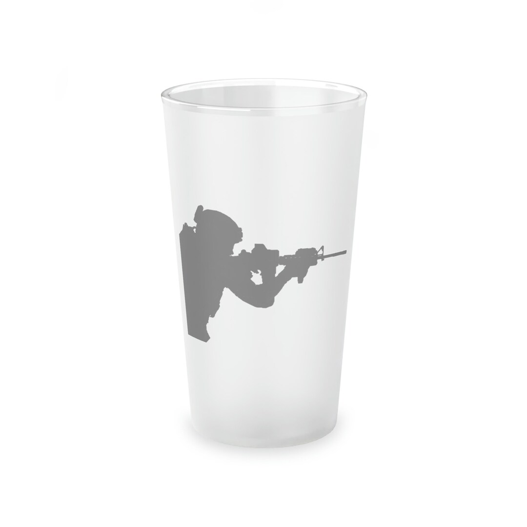 Frosted Pint Glass Army Pint Glass - Etsy