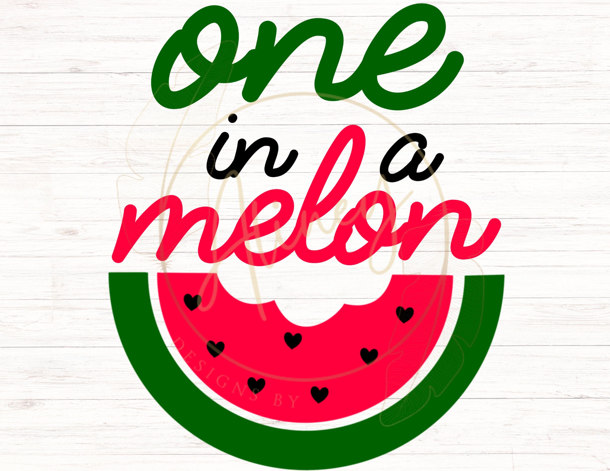One in a Melon SVG PNG JPG Cute Svg Design Watermelon Svg - Etsy