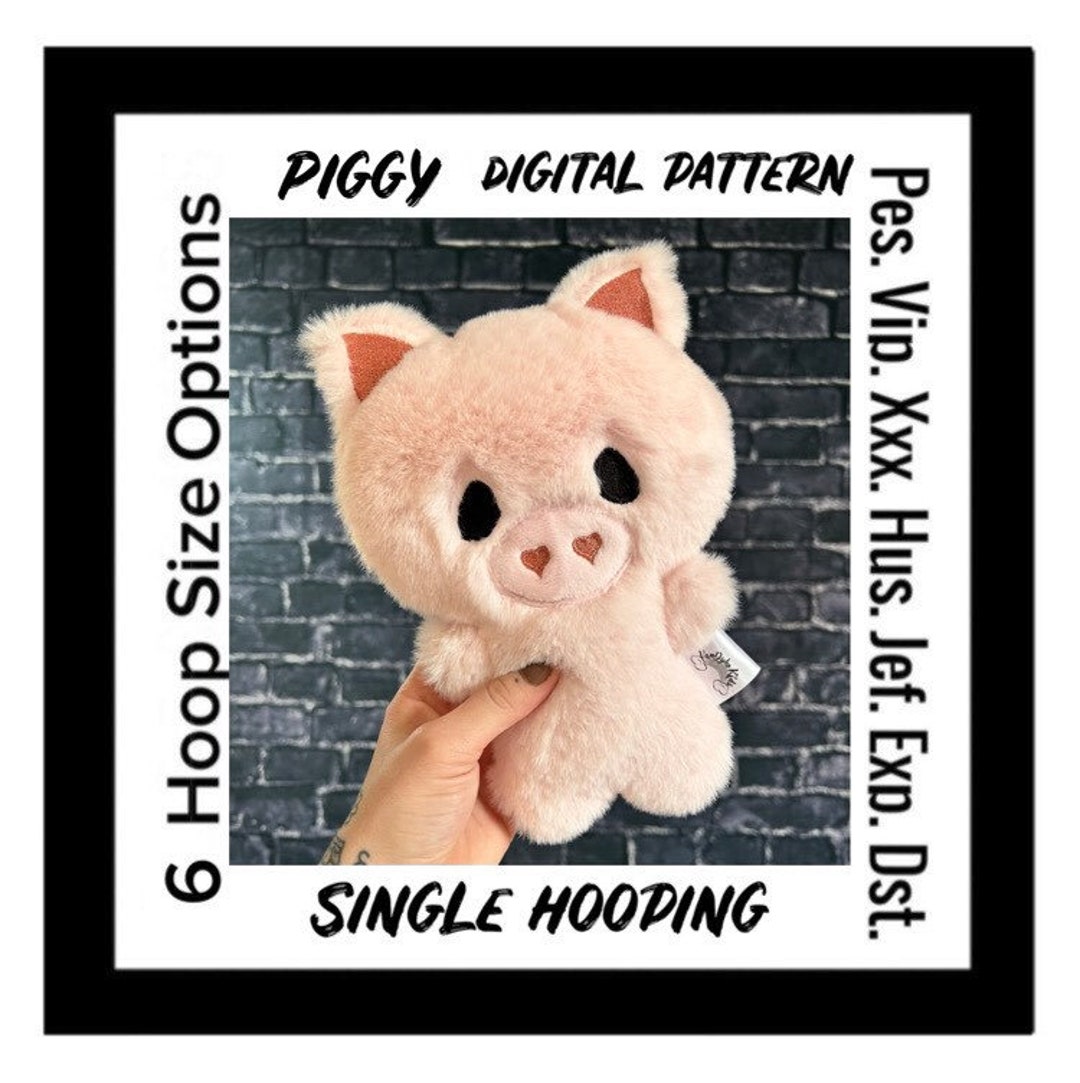 ITH Piggy Plushie Pattern - Etsy