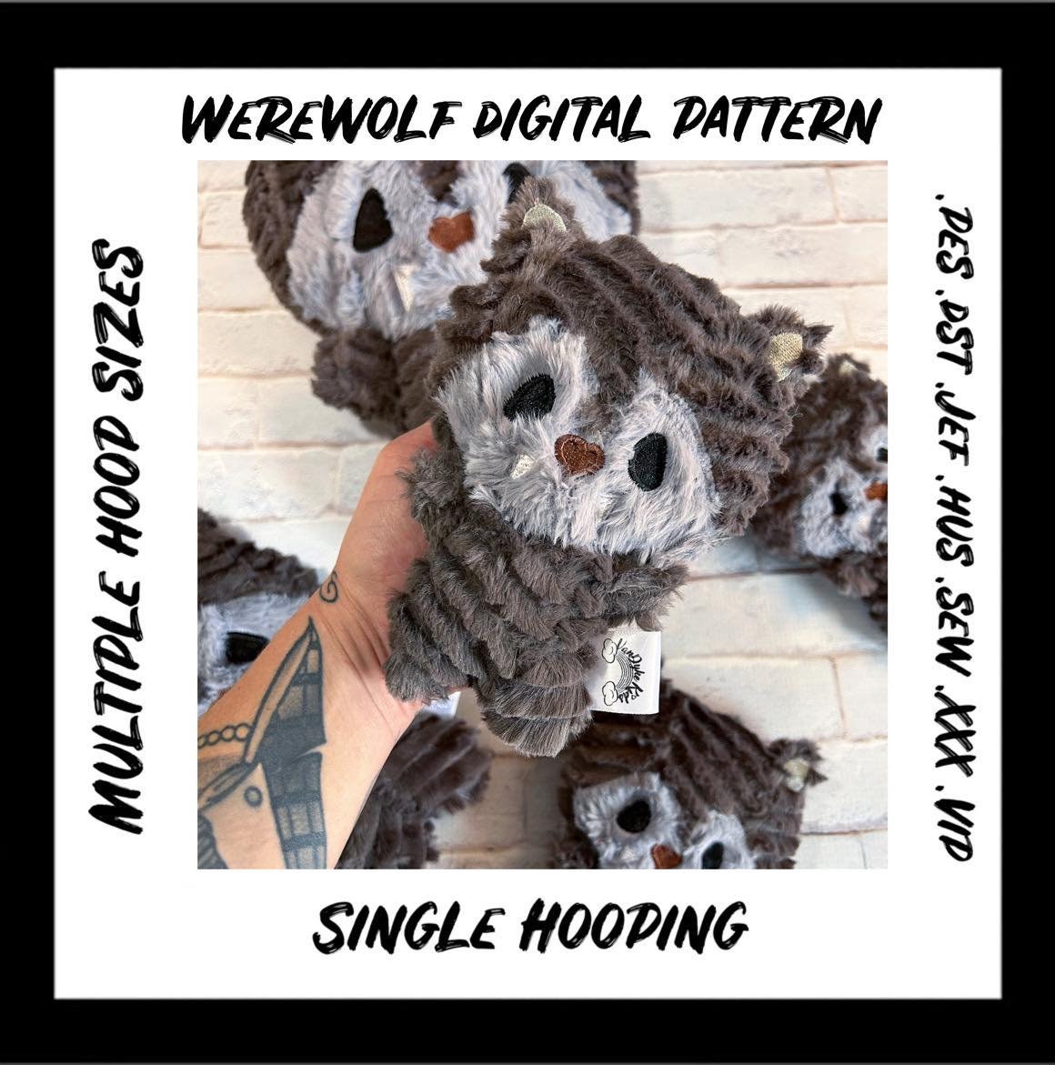 Werewolf ITH Digital Pattern - Etsy