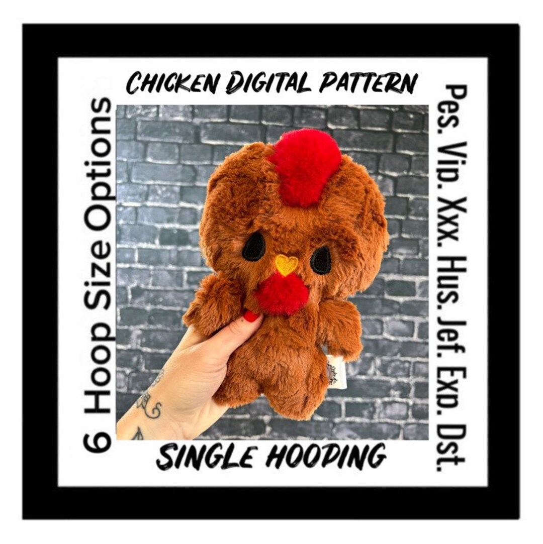 Chicken ITH Digital Plushie Pattern - Etsy