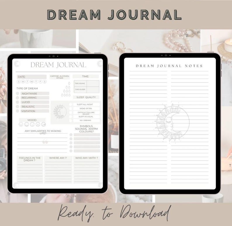 Dream Tracker Analysis, Dream Tracker Printable, Dream Journal, Dream ...