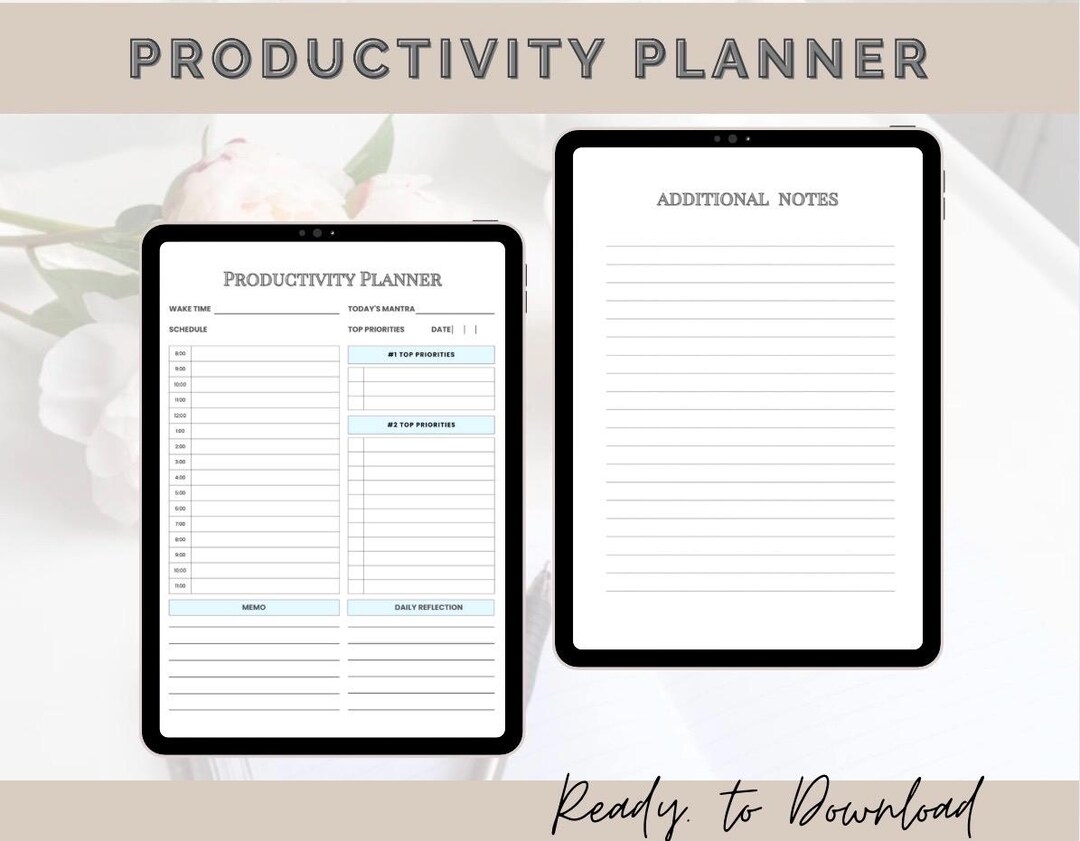 Productivity Journal Printable | to Do Worksheets | Productivity ...
