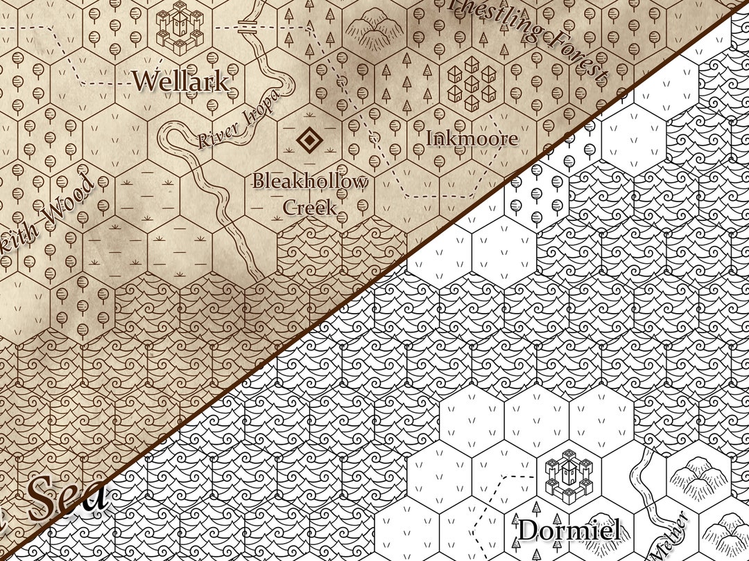 Custom Hex Map Medium - Etsy