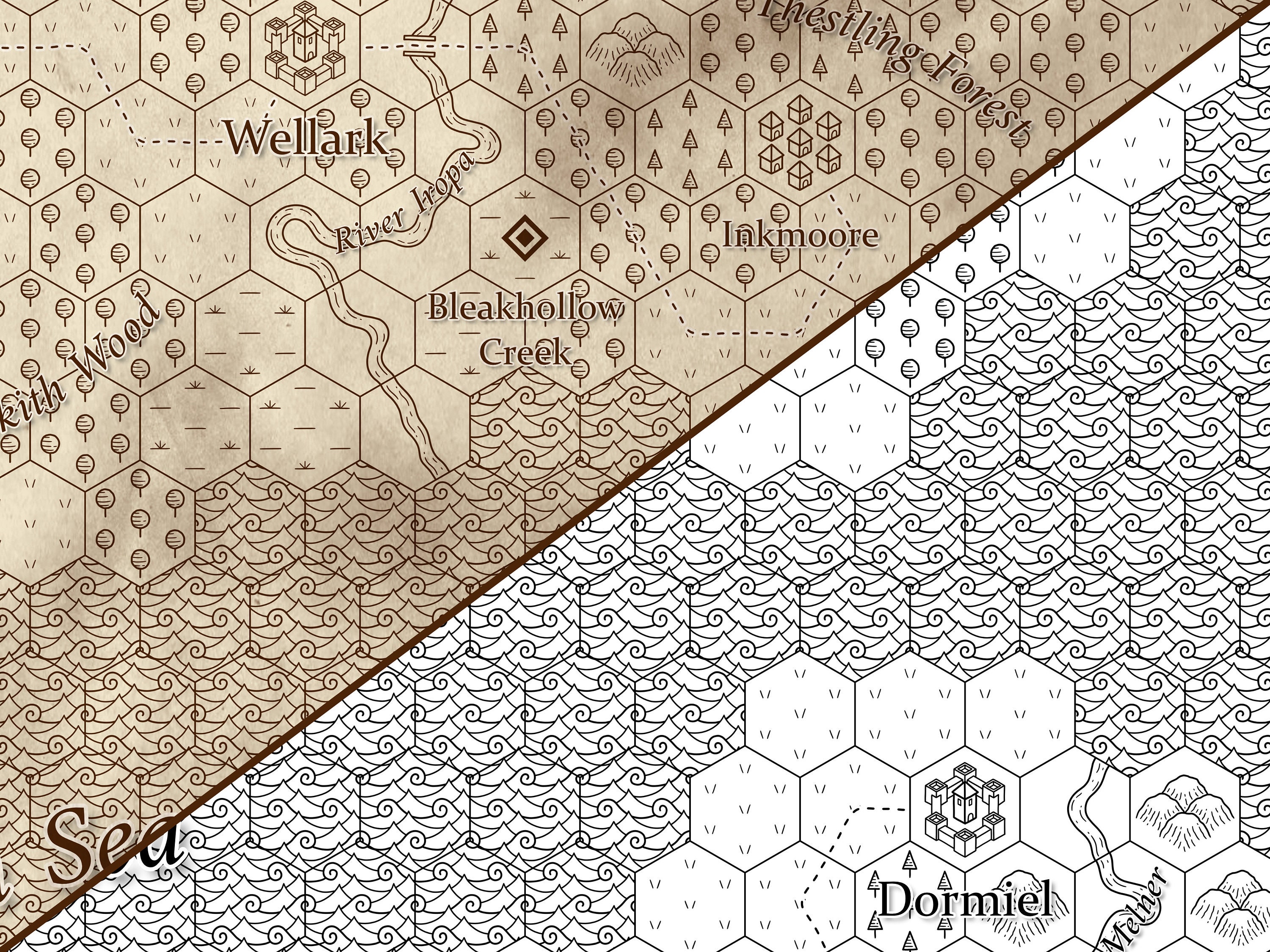 Custom Hex Map Medium - Etsy