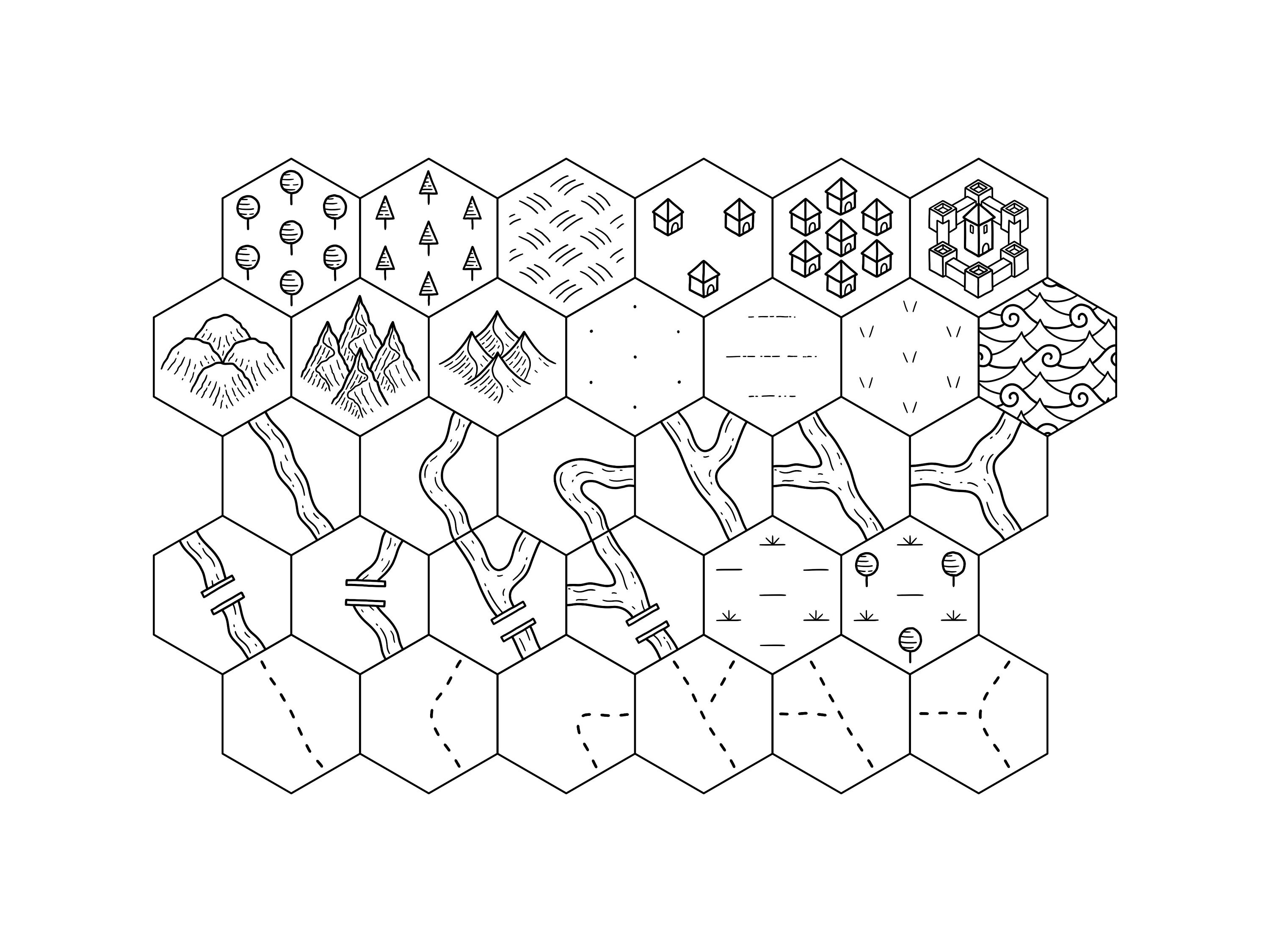 Custom Hex Map - Medium - Etsy