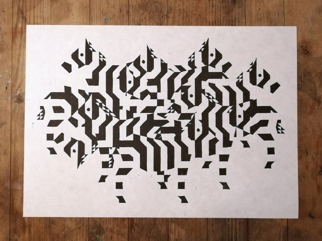 Dazzle of Zebras - A4 Lino Print - Etsy