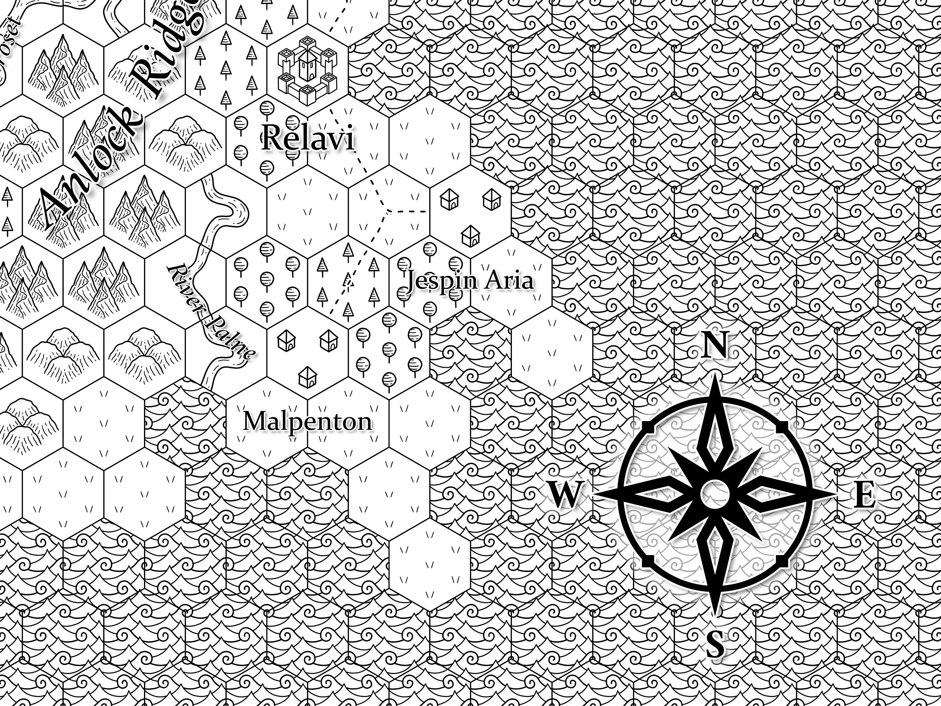 Custom Hex Map - Small - Etsy
