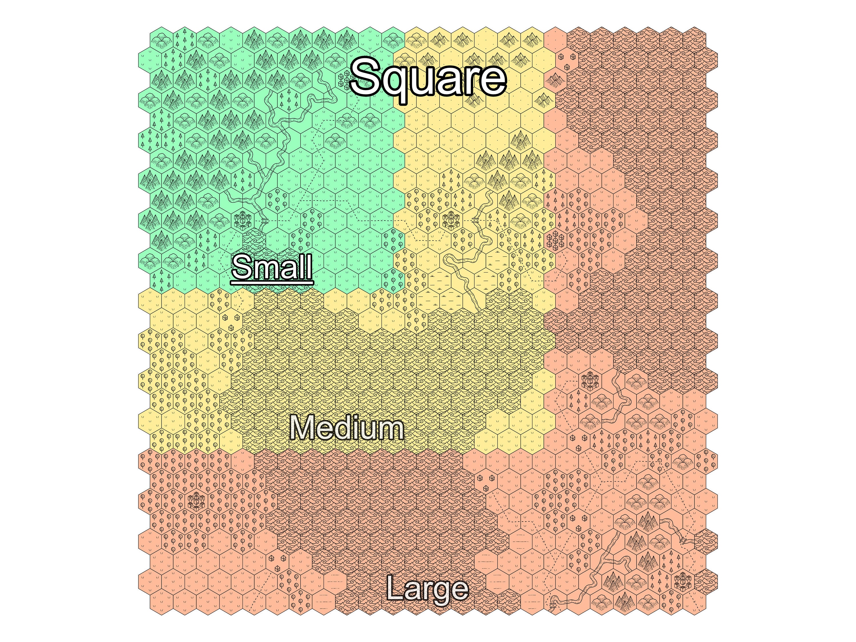 Custom Hex Map - Small - Etsy