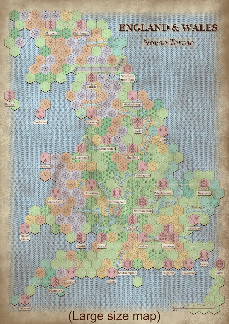 Custom Hex Map - Small - Etsy