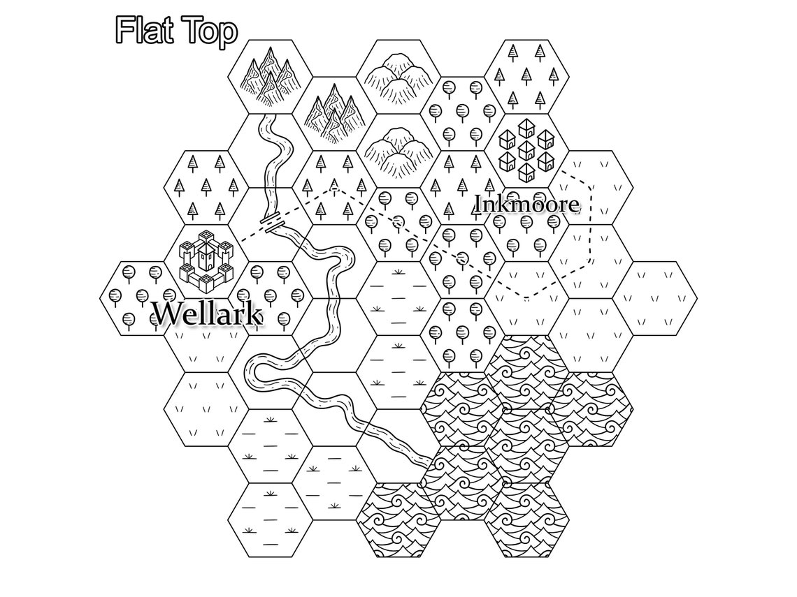 Custom Hex Map Medium - Etsy