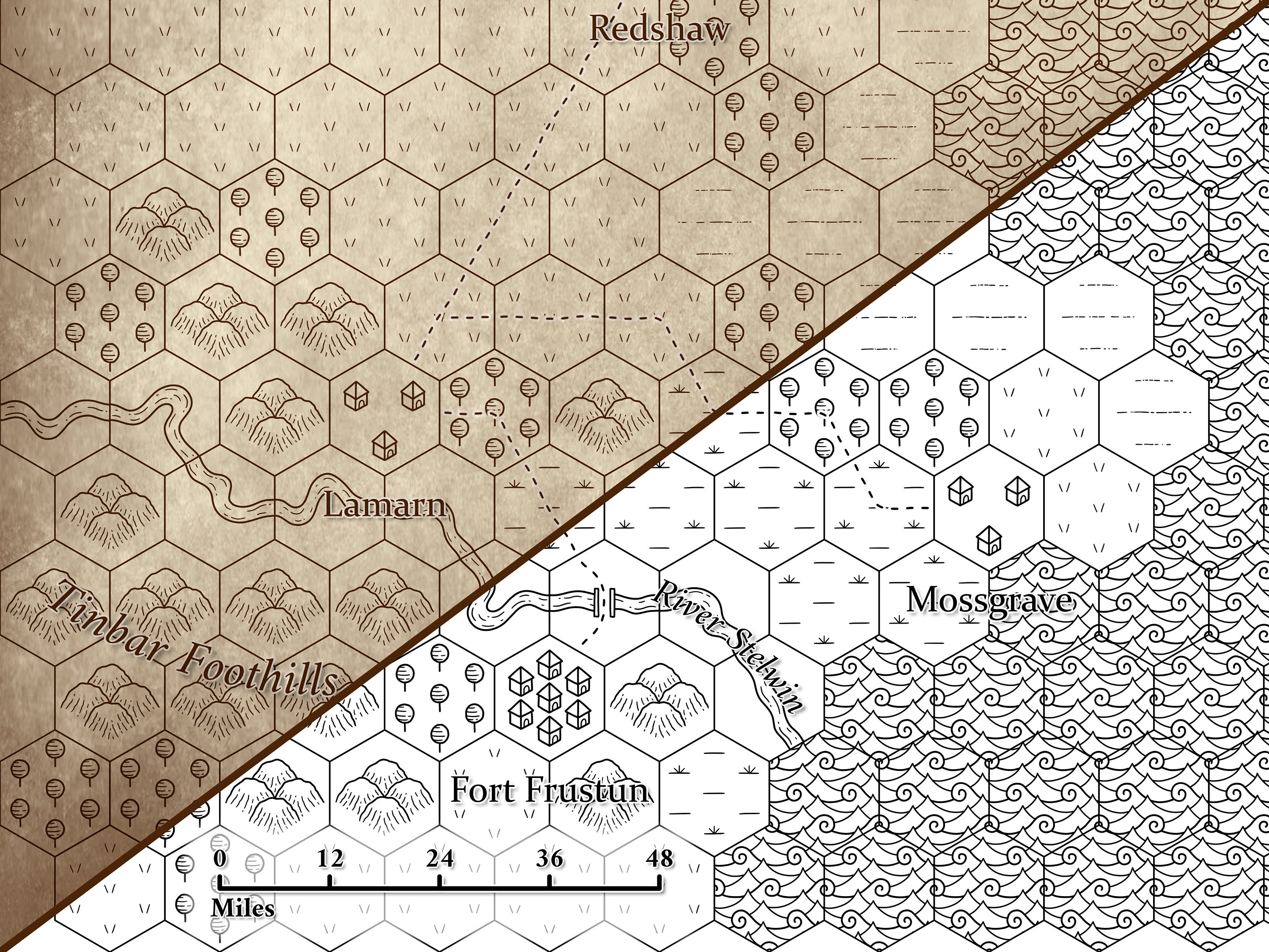 Custom Hex Map Large - Etsy