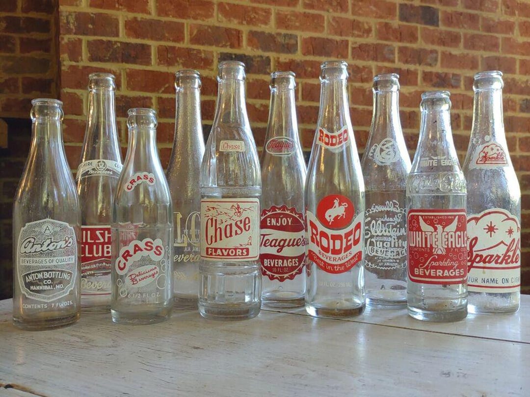 Vintage Lot of 10 ACL Soda Bottles Bottle ALABAMA New Mexico Missouri ...