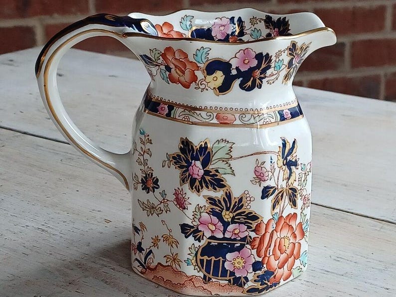Vintage MASON'S Masons MANDARIN Pattern Ironstone Fenton Shape JUG ...