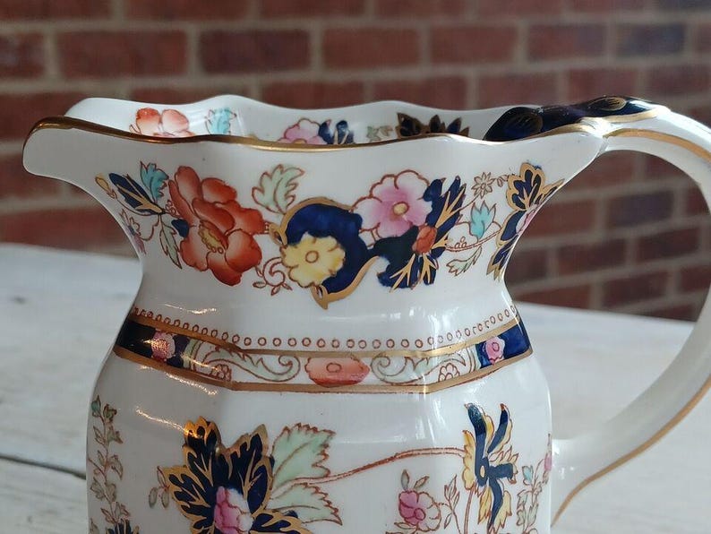 Vintage MASON'S Masons MANDARIN Pattern Ironstone Fenton Shape JUG ...