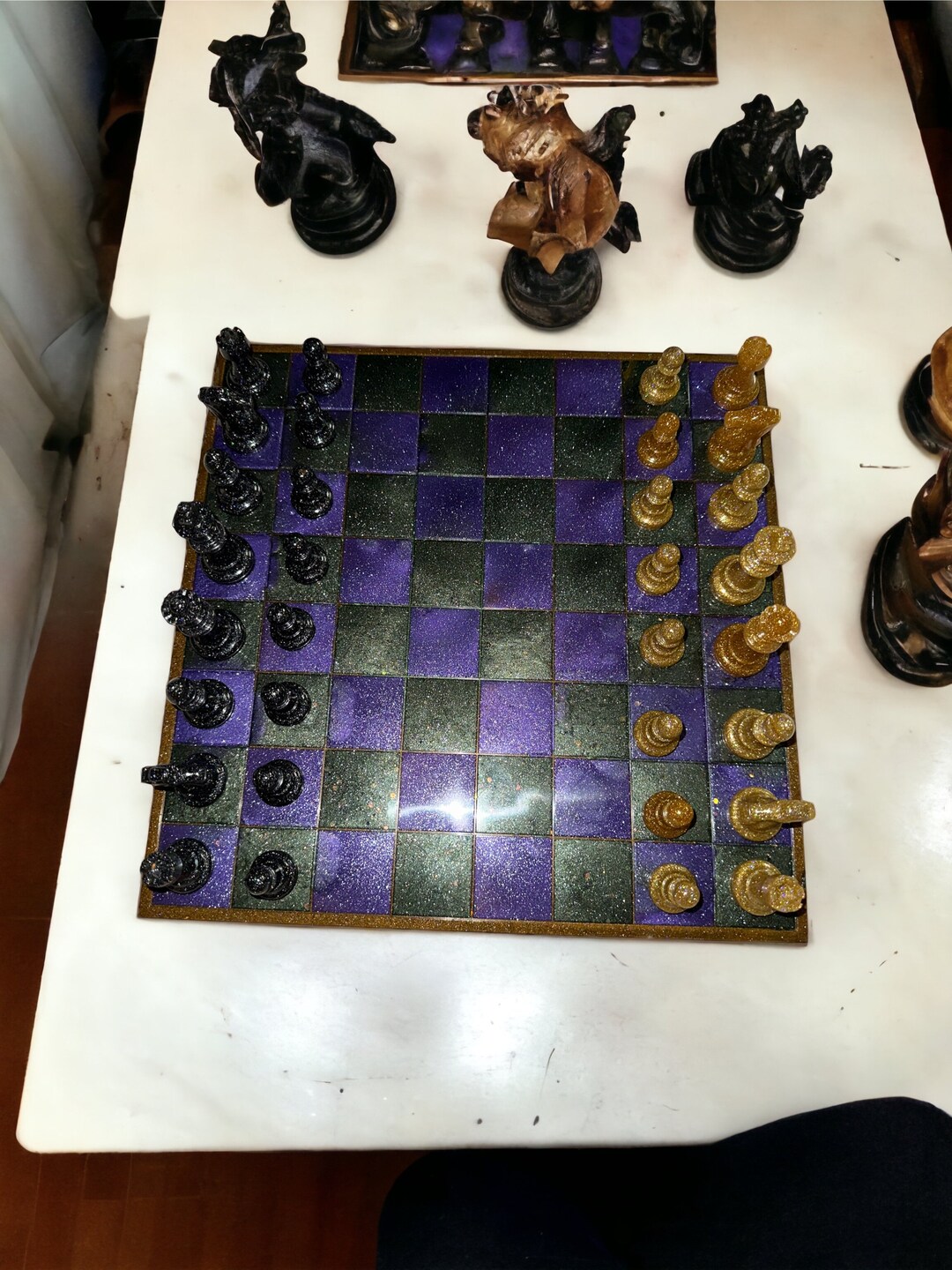 Handmade Halloween Themed Chess Set - Etsy