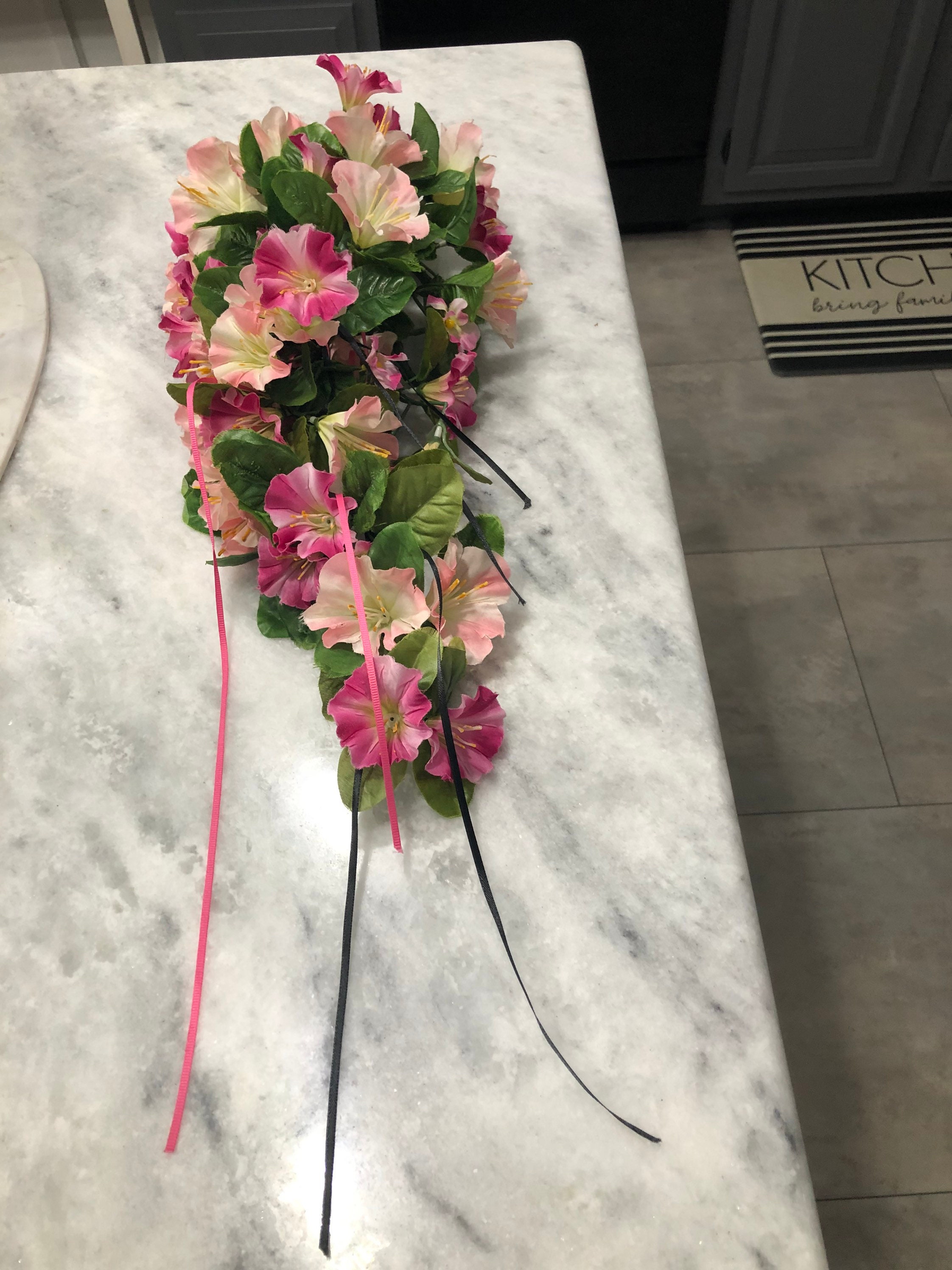 Silk Flower Cascade Wedding Pink Colors - Etsy