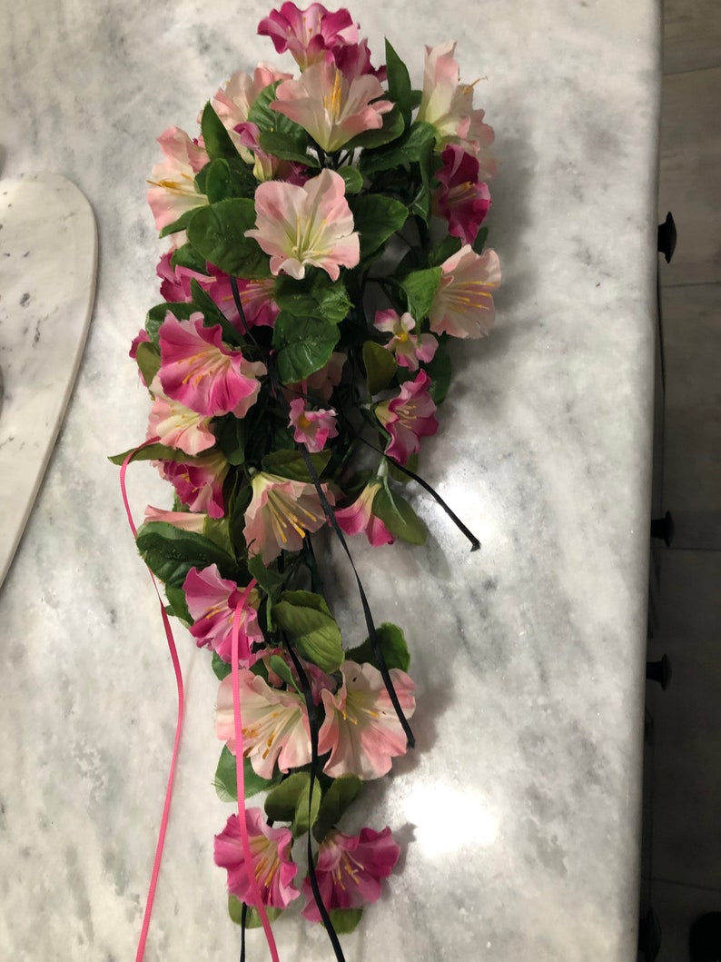 Silk Flower Cascade Wedding Pink Colors - Etsy