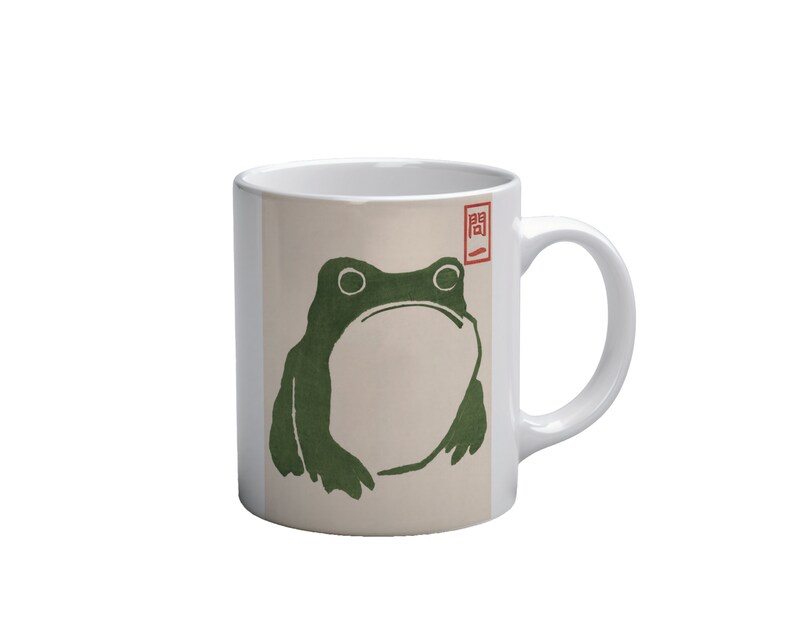 Matsumoto Hoji grumpy Toad Mug. Gift Mug Art Japan Frog Grumpy Flag ...