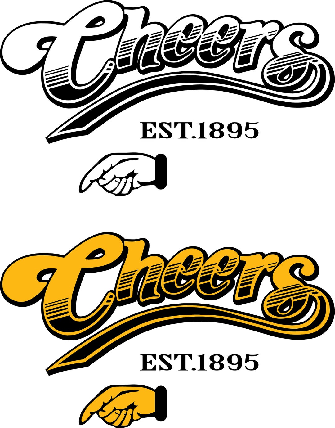 Vintage Cheers SVG, SVG Print Ready, Cut Files, Cricut, Silhouette, 80 ...