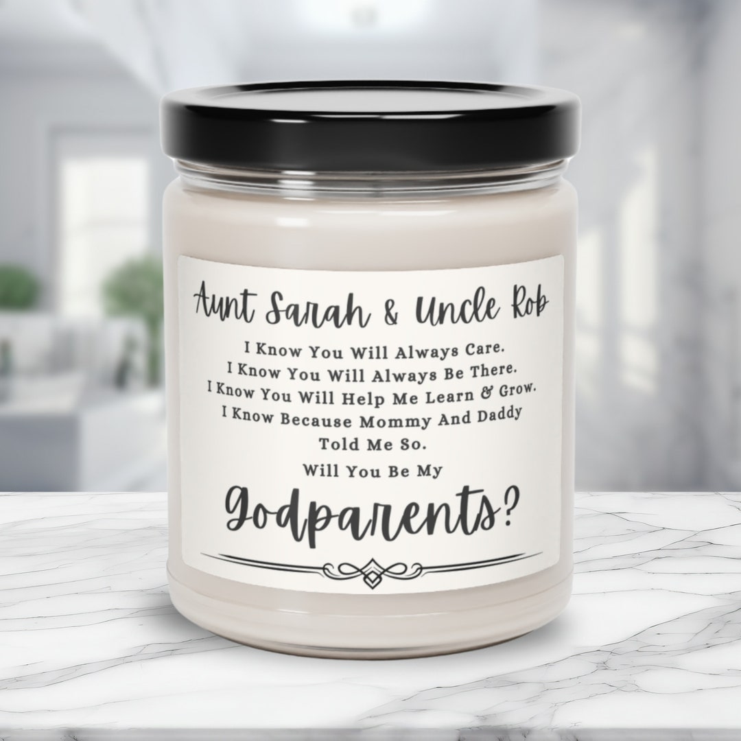 Godparent Proposal, Personalized Godparent Gift, Madrina Candle ...