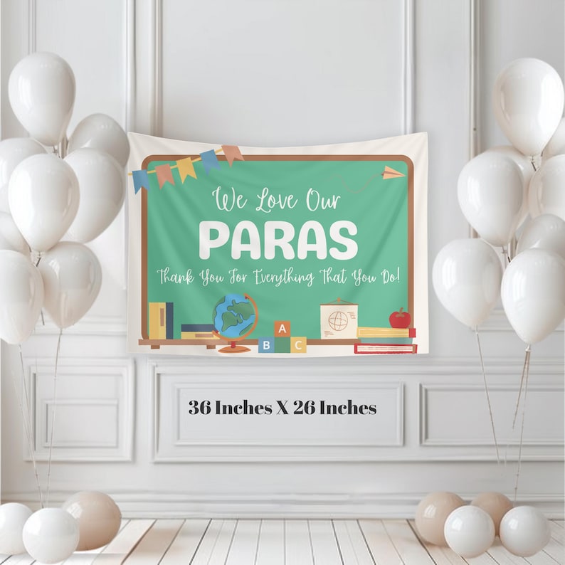 Paraprofessional Day Banner, Para Appreciation Banner, Para Day Decor ...