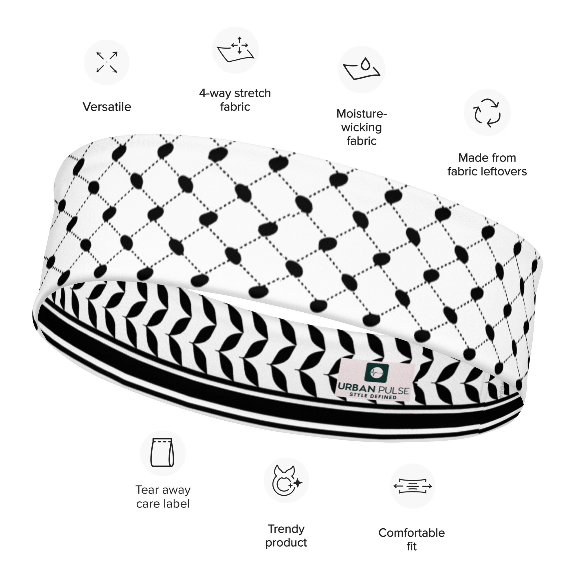 Palestinian Keffiyeh Headband - Etsy