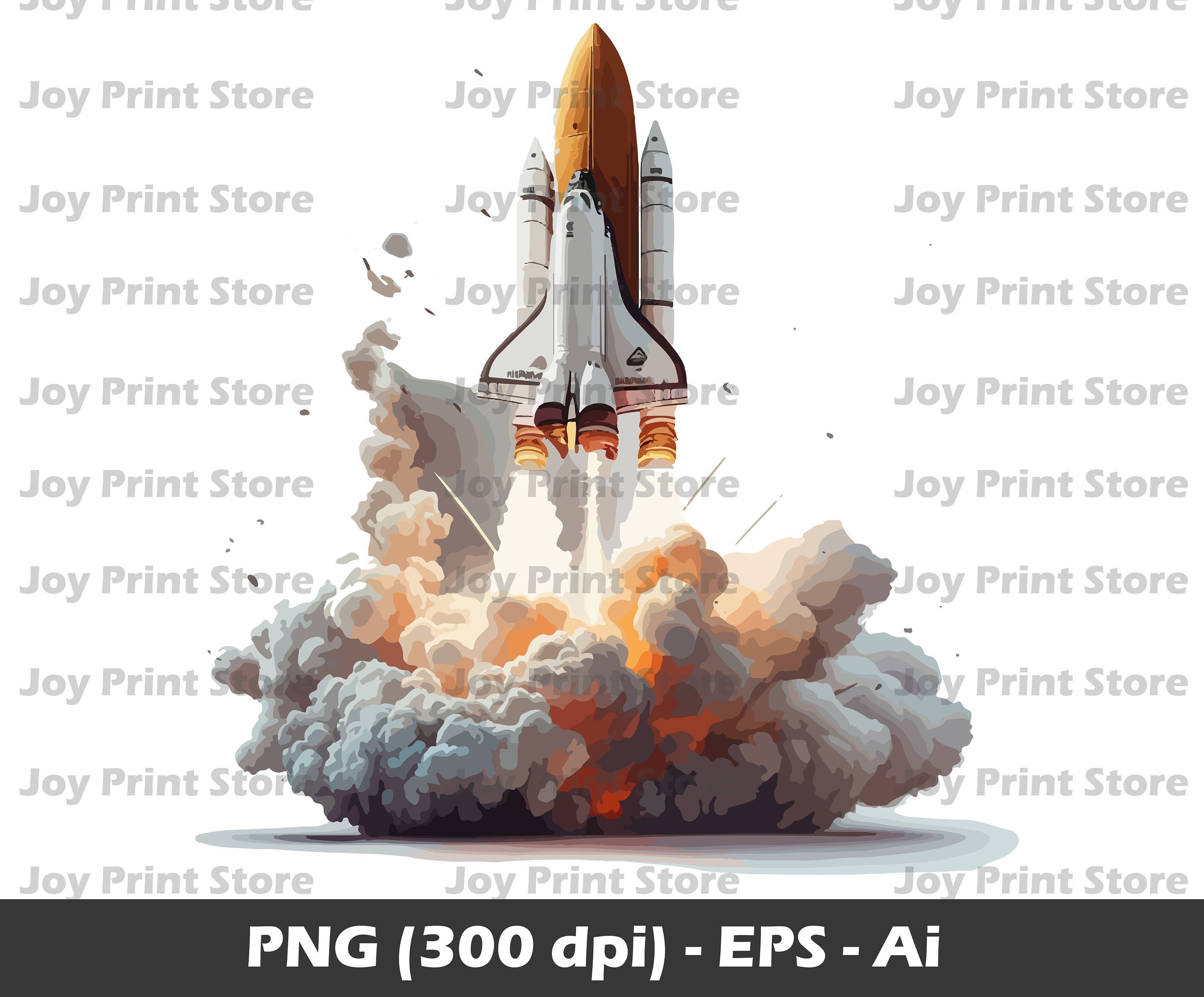 Spaceship Launch Art PNG 300dpi, Clipart, Space Science, Ai, Eps, NASA ...