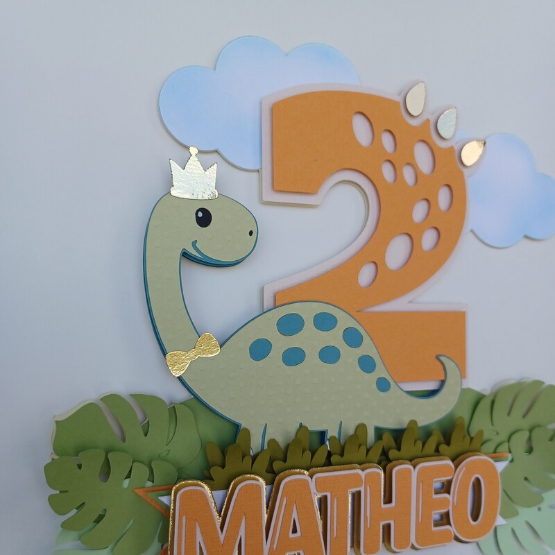 Dino Cake Topper - Etsy