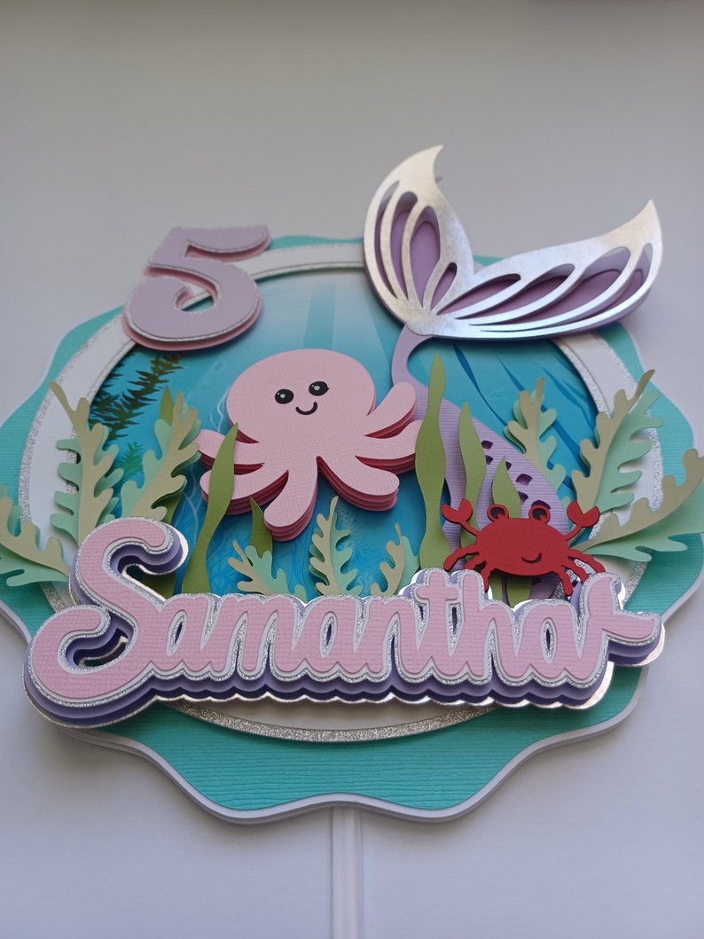 Under the Sea Cake Topper, Mermaid Cake Topper, Under the Sea Theme ...