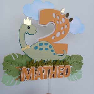 Dinosaur Number Cake Topper, Dino Birthday Party, Boy Dinosaur Cake ...