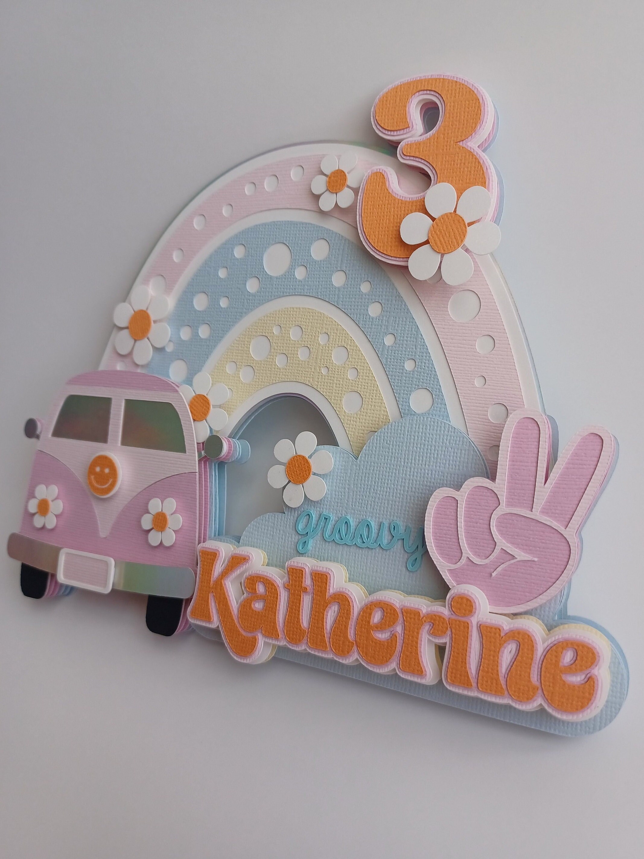 Groovy Van Cake Topper: Retro Birthday Party Decor - Etsy