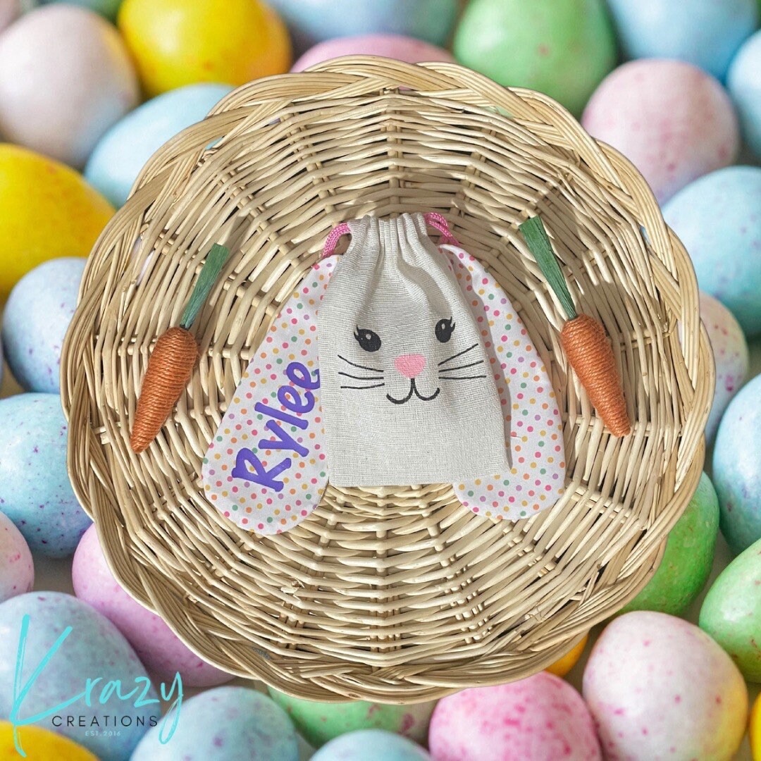 Personalized Bunny Goodie Bags / Personalized Easter Treat Bags ...