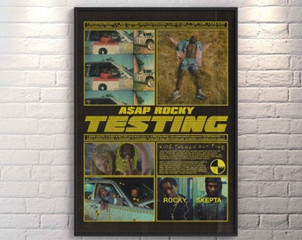 ASAP Rocky 'TESTING' Poster Music Album Cover Wall - Etsy