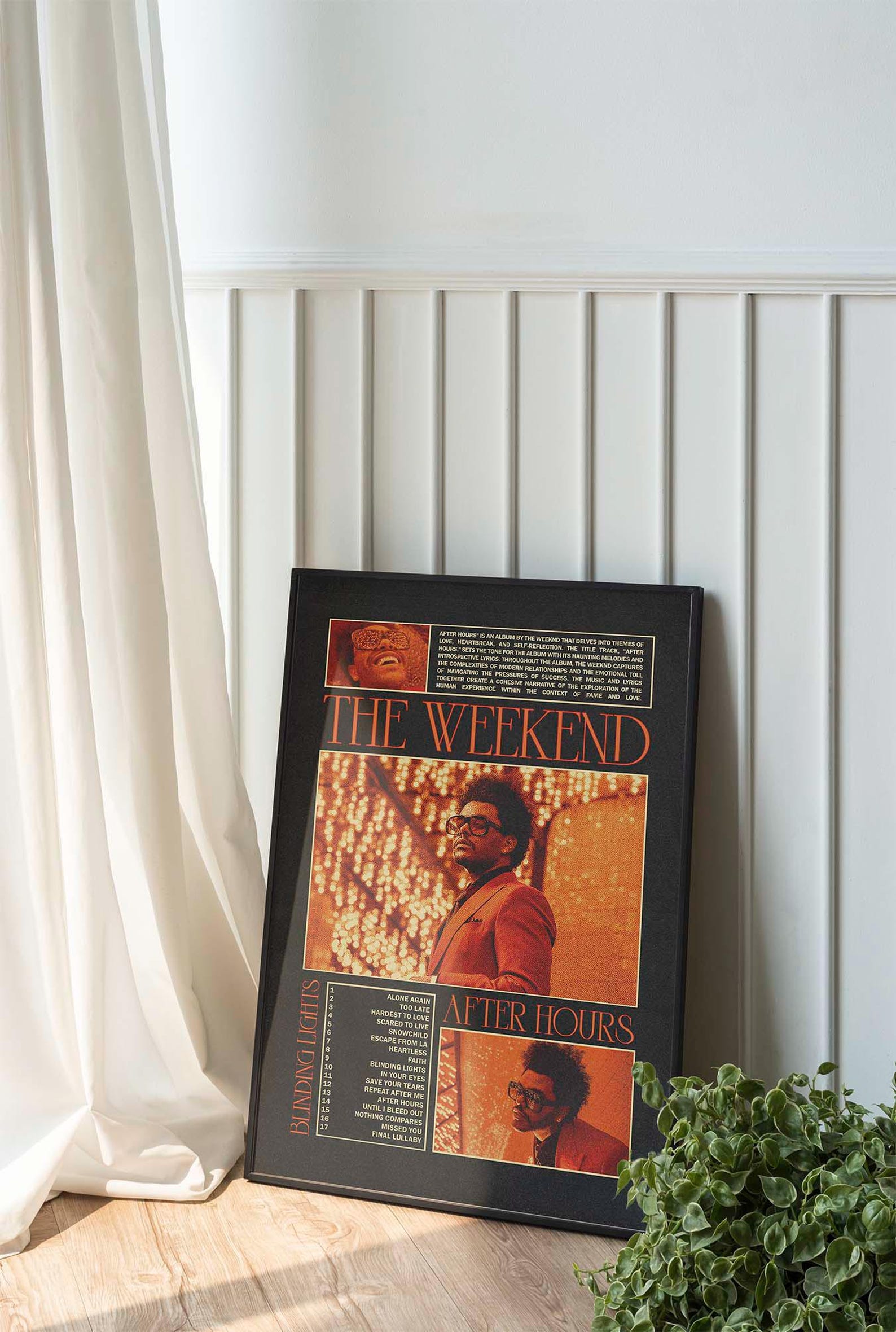 The Weeknd Blinding Lights Poster XO Merch Tracklist Poster Album Cover ...