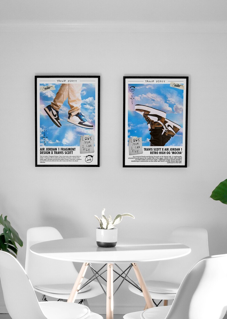 Sneakerhead Retro Nike Air Jordan 1 Poster Travis Scott Poster Nike ...