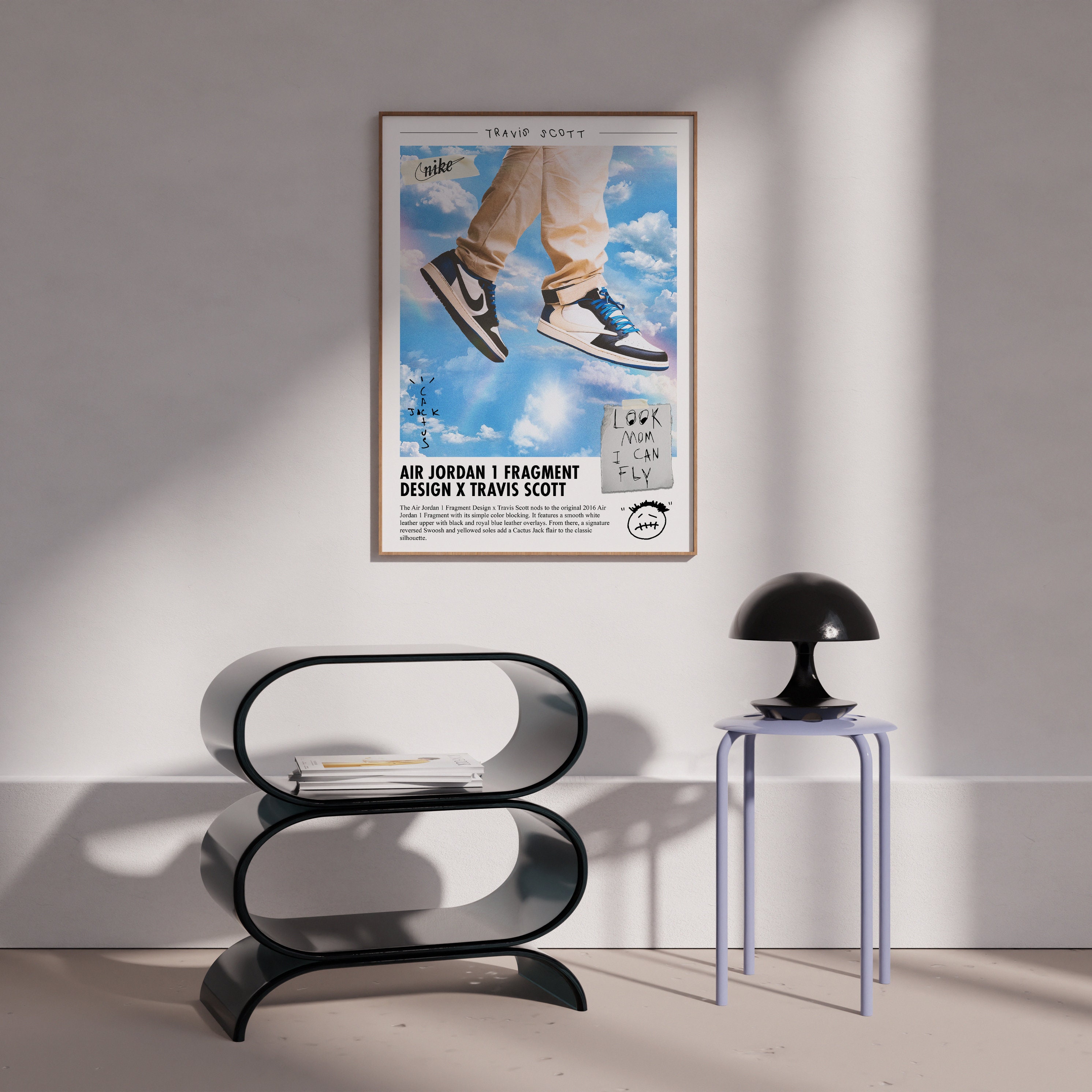 Sneakerhead Retro Nike Air Jordan 1 Poster Travis Scott Poster Nike ...