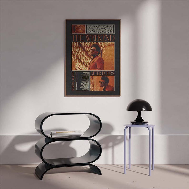 The Weeknd Blinding Lights Poster XO Merch Tracklist Poster Album Cover ...