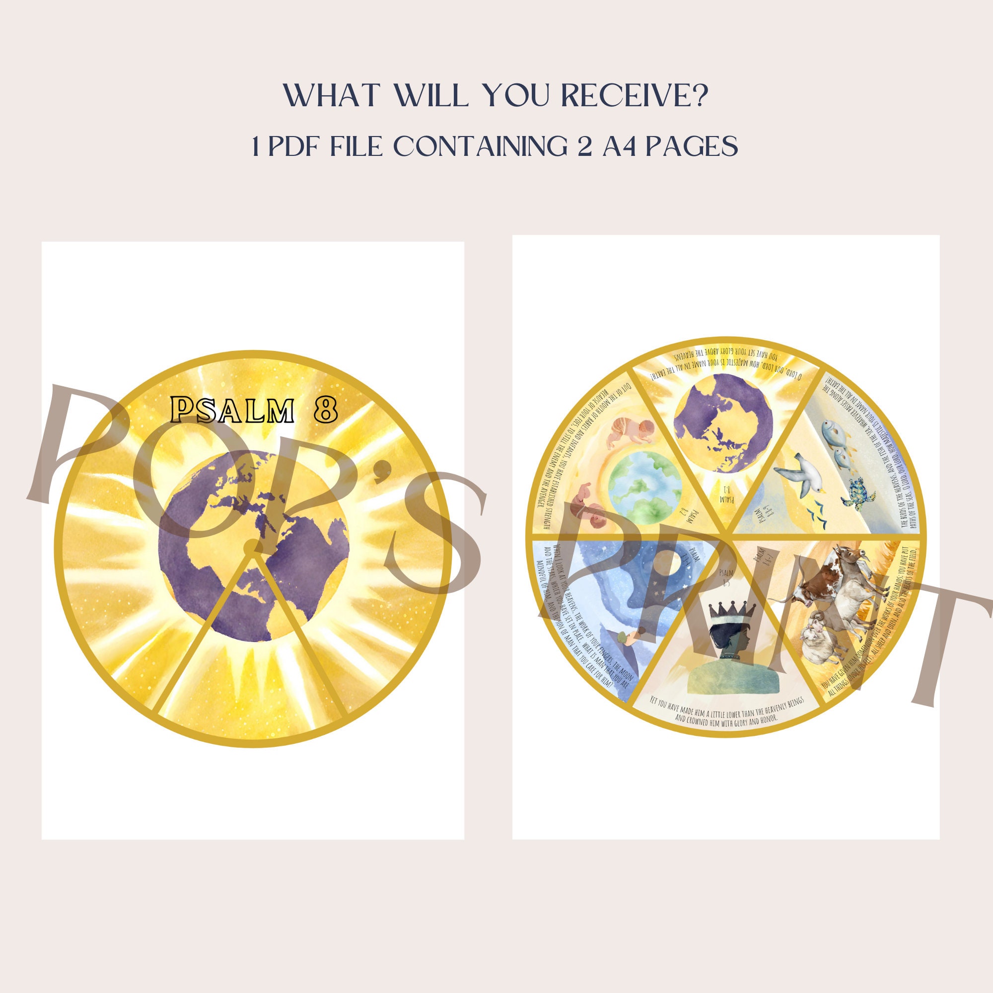 Psalm 8 Spinner Wheel | Psalm 8 Craft | Sunday School Craft | Kids ...